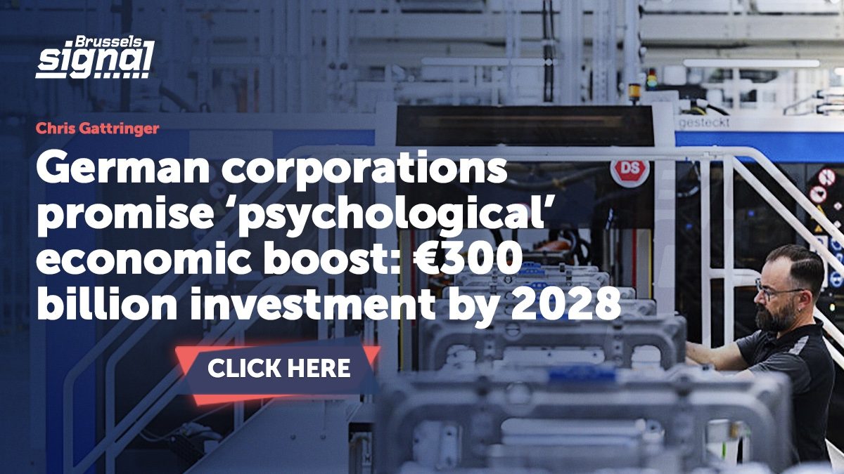 German corporations promise ‘psychological’ economic boost: €300 ...