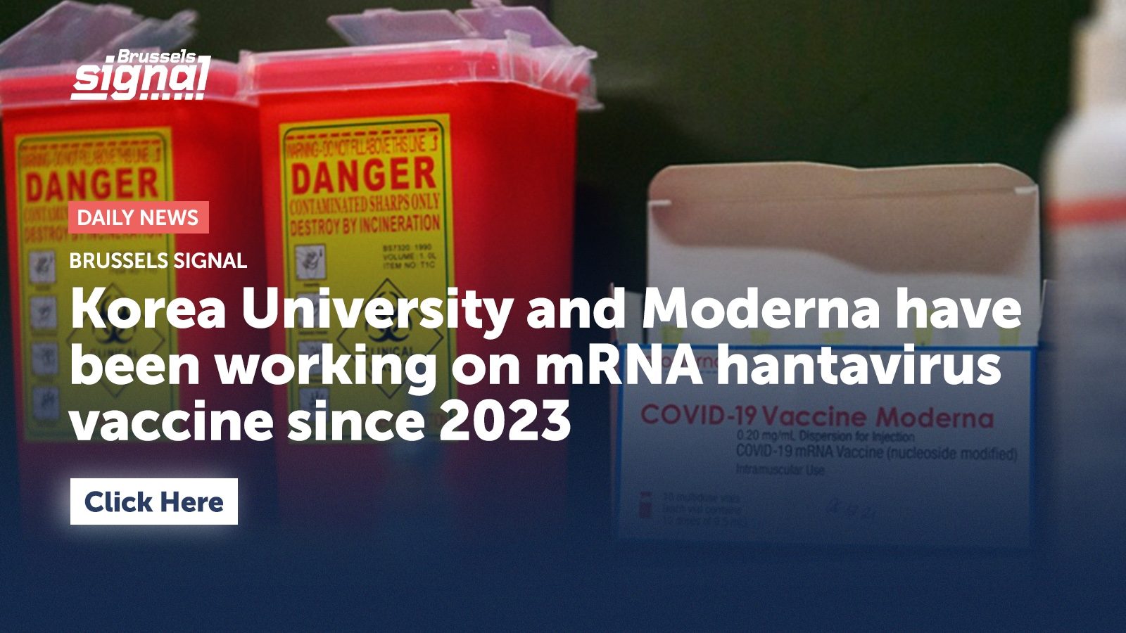 Korea University and Moderna have been working on mRNA hantavirus ...